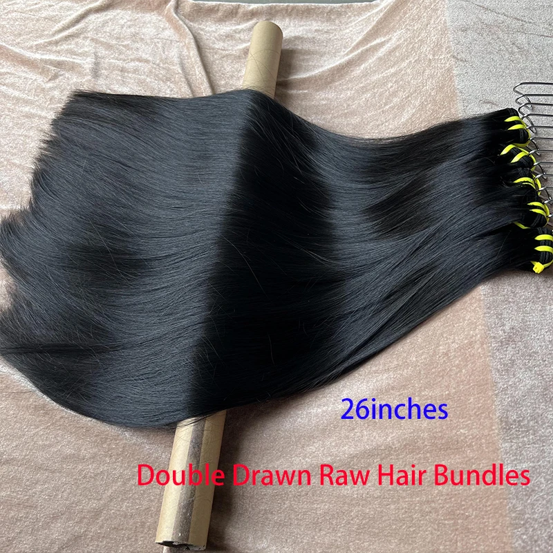 GDYLUXURY-Double-Drawn-Straight-Hair-bundles-100-human-hair-raw-hair ...