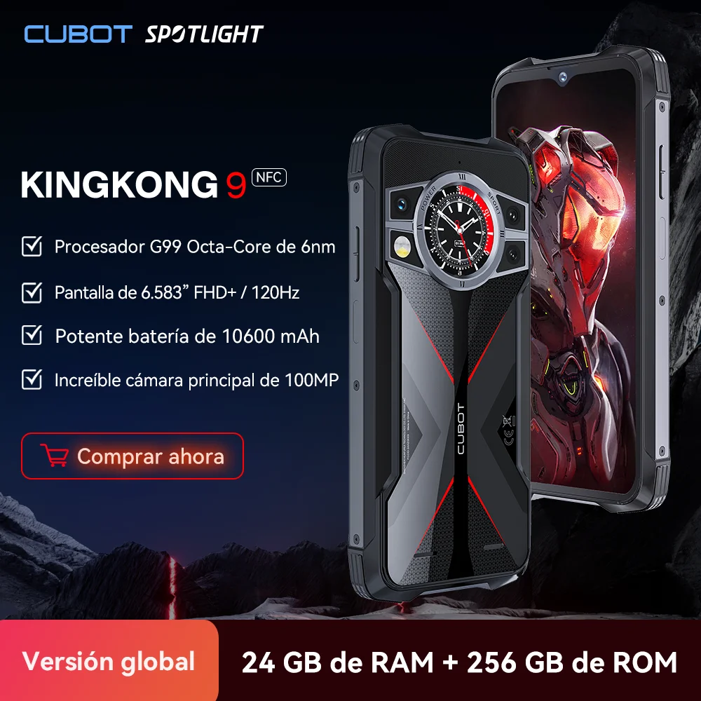 [Estreno mundial] Cubot KingKong 9, Helio G99,Octa-Core, pantalla FHD+ ...