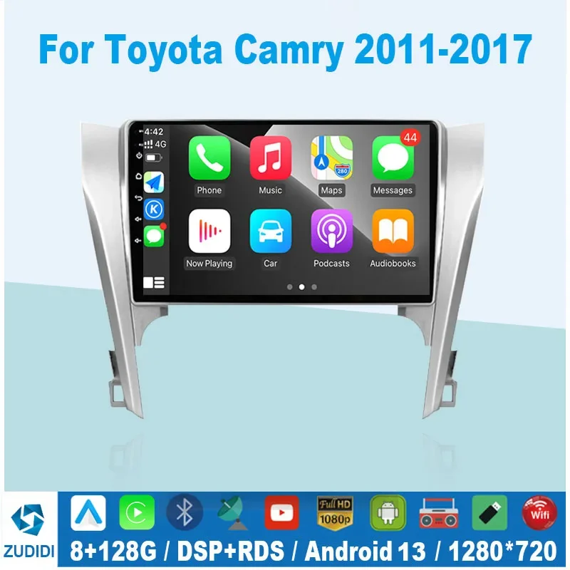 2din-Android-13-Auto-Carplay-Car-Radio-For-Toyota-Camry-8-50-55-2012 ...