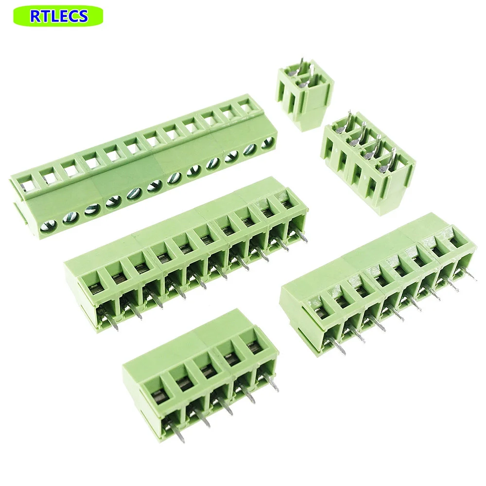 200pcs 5.08 Mm 0.200" Pitch 2 3 4 5 6 12 Position Screw Terminal Block ...