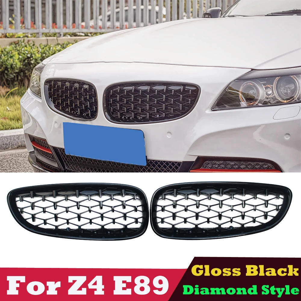 Diamond-Radiator-Style-Front-Bumper-Grille-Grill-Mesh-Hood-for-BMW-Z4 ...