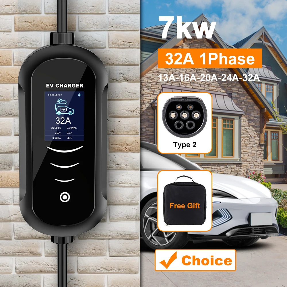EV-Portable-Charger-Type-2-IEC-62196-Charger-CEE-Plug-WallBox-7KW-13A ...
