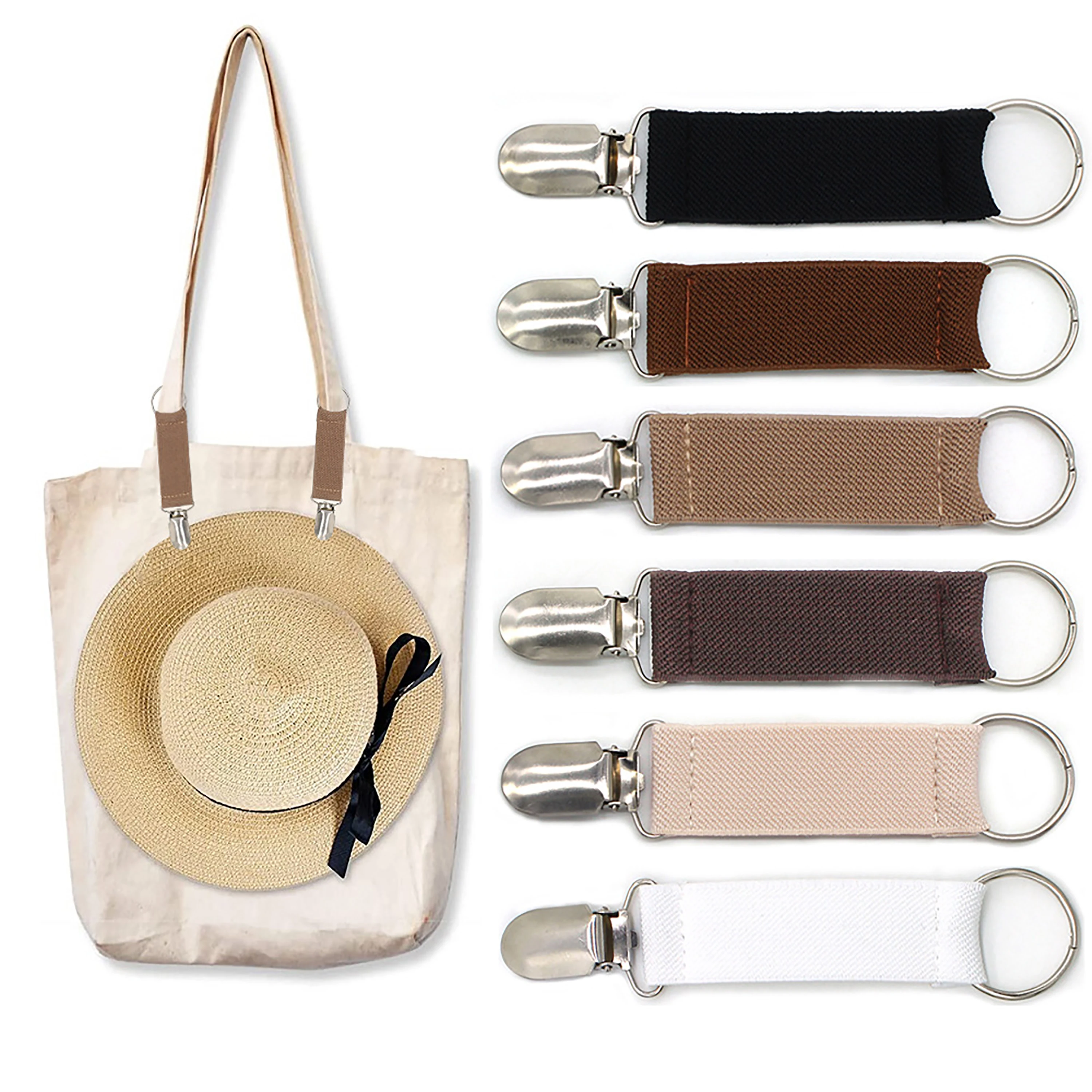 Solid-Color-Hat-Clip-For-Traveling-Hanging-On-Bag-Handbag-Backpack ...
