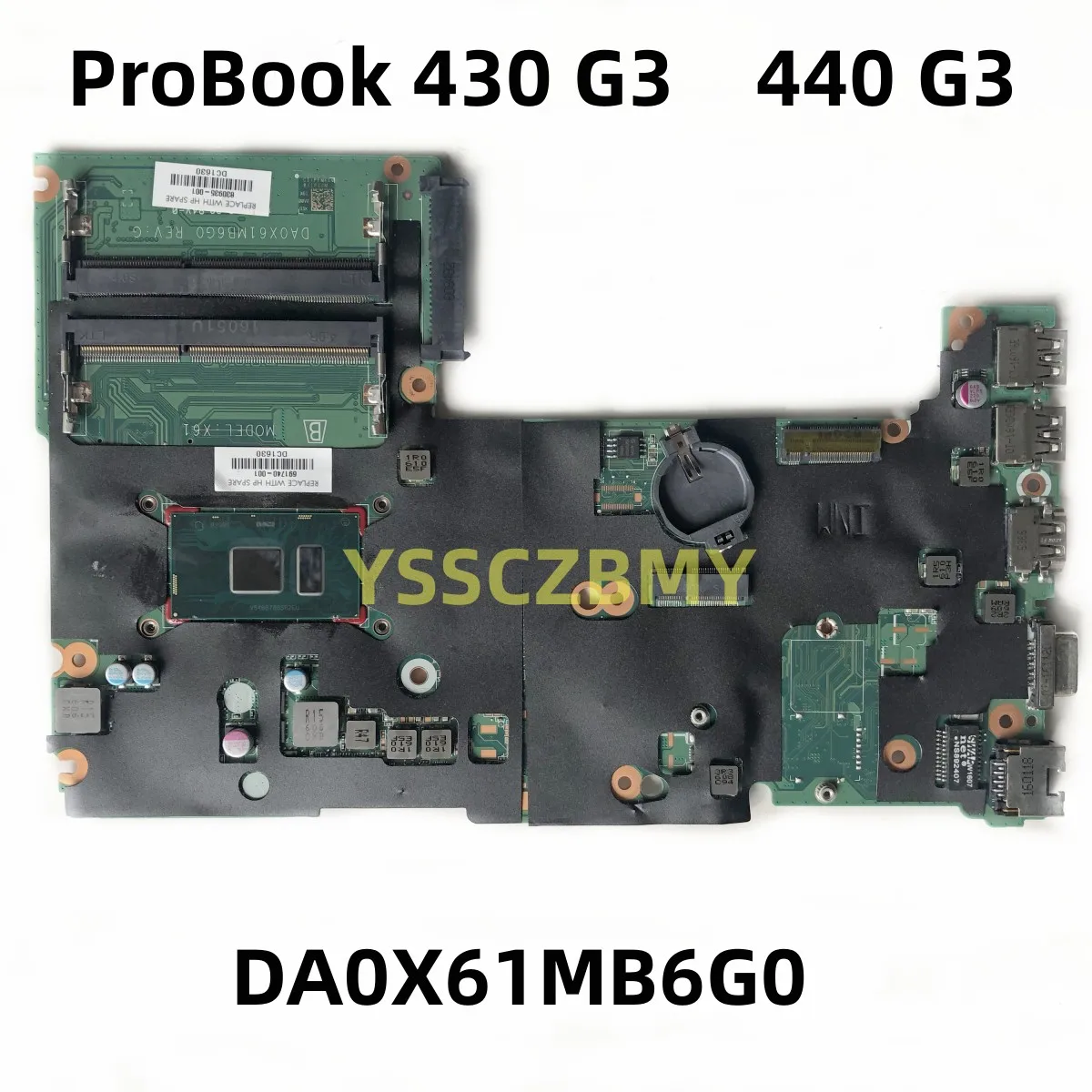 For HP ProBook 440 430 G3 Mainboard 830934-001 830934-501 830934-601 ...