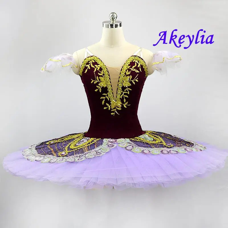 Tailor-made-professional-ballet-tutu-stage-costume-purple-competition ...