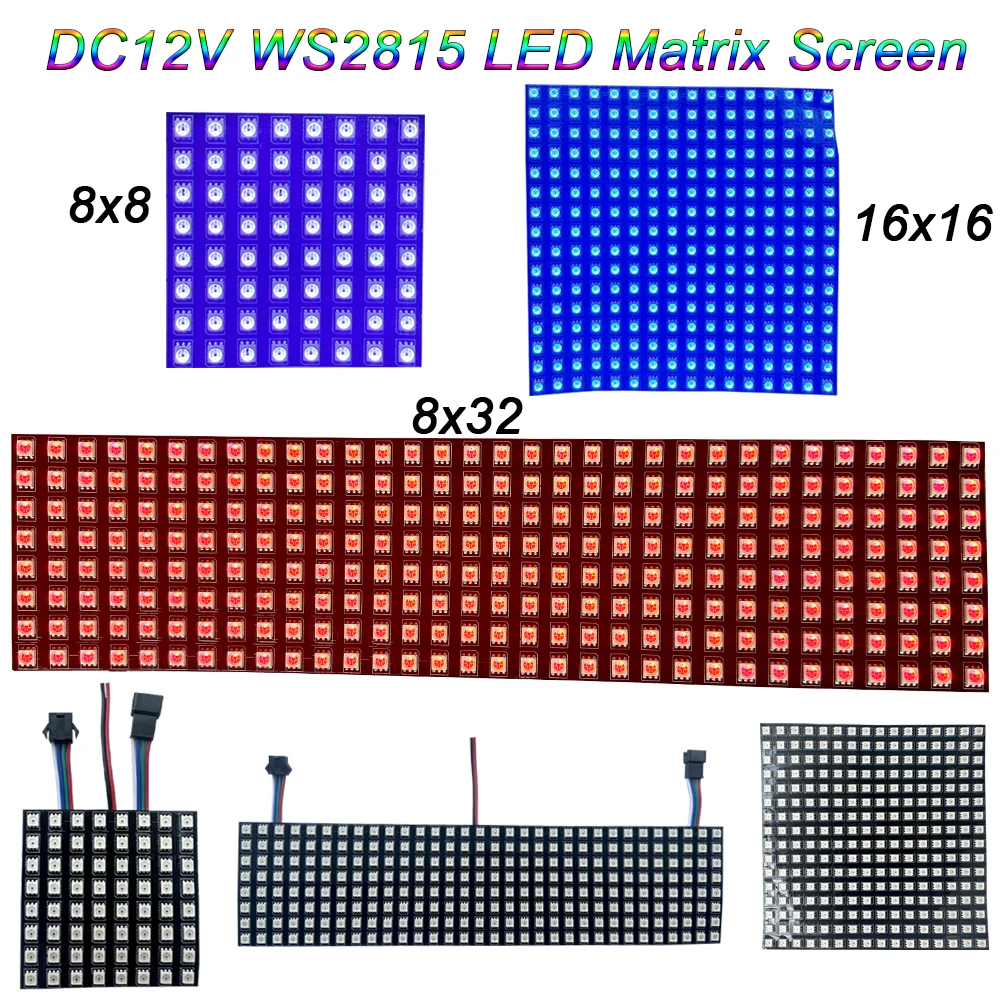 DC-12V-WS2815-LED-Matrix-Panel-Screen-Digital-Pixel-Programmed ...