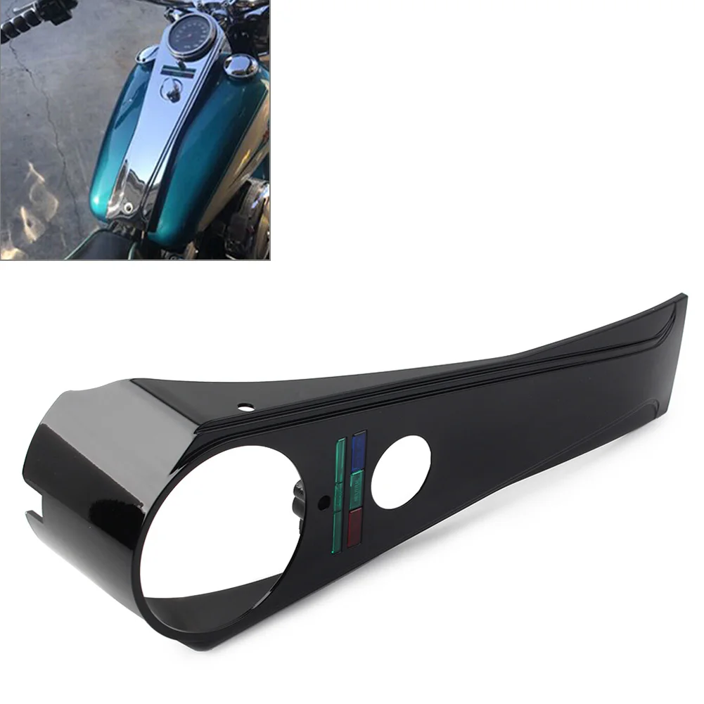 Glossy Black Motorcycle Long Rider Style Dash Panel For Harley Softail ...