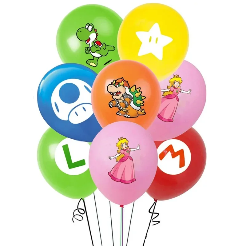 16pcs-Super-Mario-anime-Mario-bros-Luigi-Bowser-Princess-Peach-mushroom ...