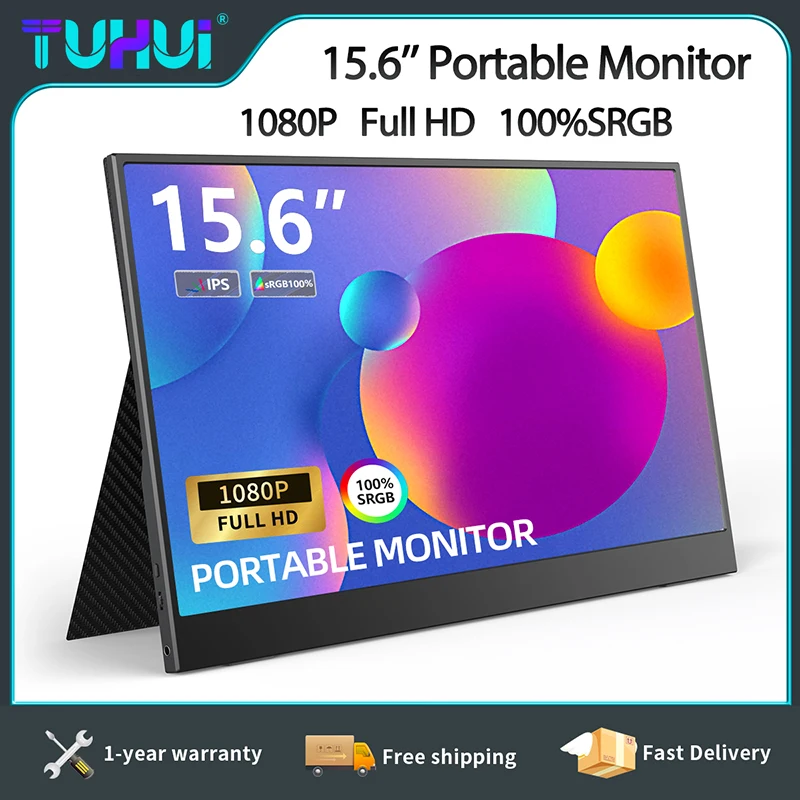 TUHUI-Monitor-port-til-de-15-6-pulgadas-1080P-Usb-tipo-C-Compatible-con ...