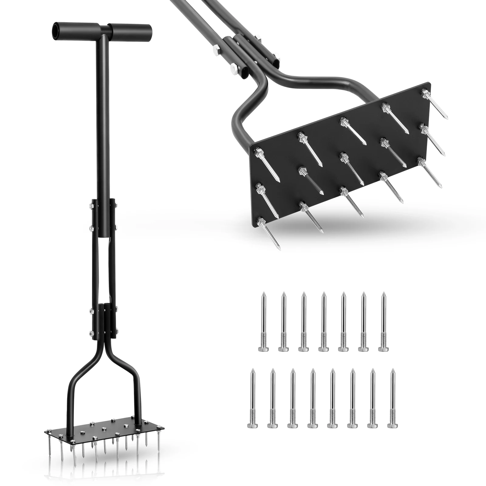 Lawn-Aerator-Spike-Manual-Tool-Solid-Steel-Spikes-Garden-Grass-Aeration ...