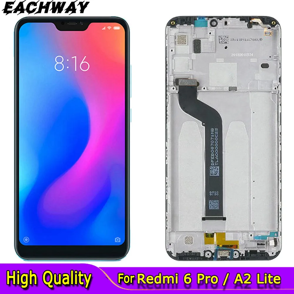 Pantalla LCD de 5,84 "para Xiaomi Mi A2 Lite, repuesto de montaje de ...