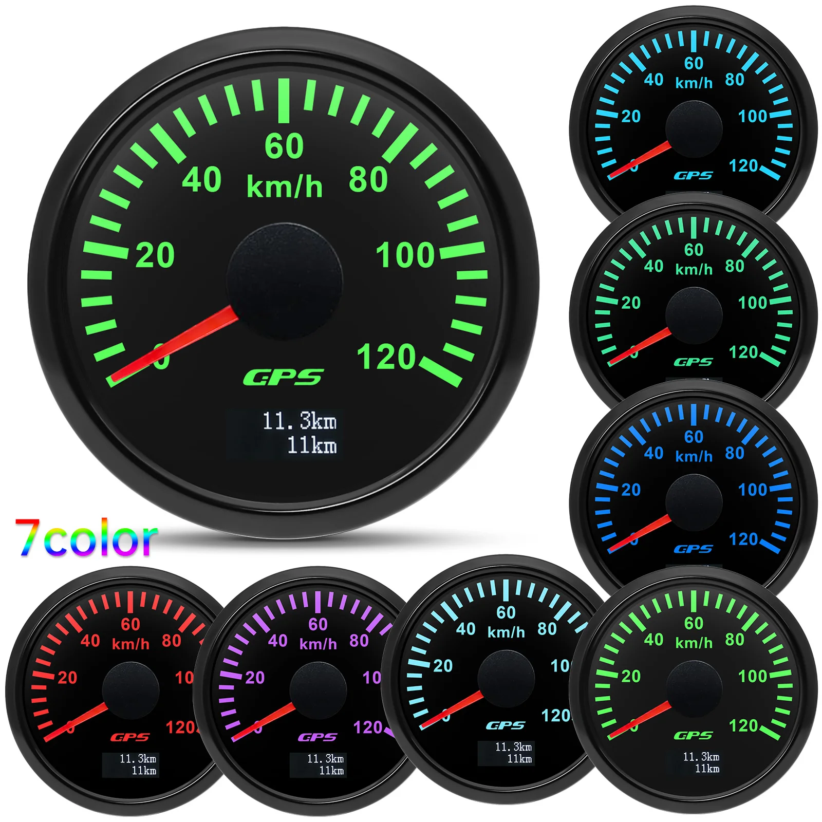 120KMH-52mm-GPS-Speedometer-Gauge-with-Antenna-60KMH-Speed-Meter-7 ...