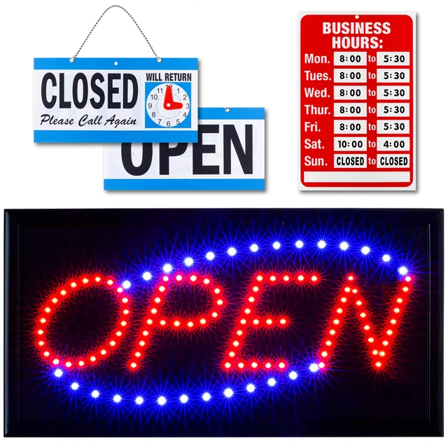 Flashing Open Sign