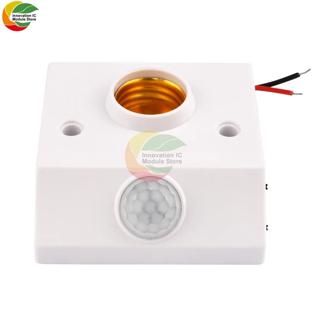 Motion Sensor Light Socket Adapter Holder with Infrared Sensor 110-240V ...