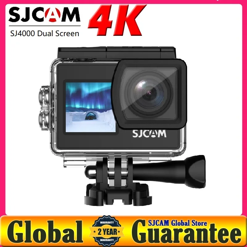 SJCAM Action Camera SJ4000 Dual Screen 4K 30PFS WIFI Motorcycle Bicycle Helmet Waterproof Cam ...