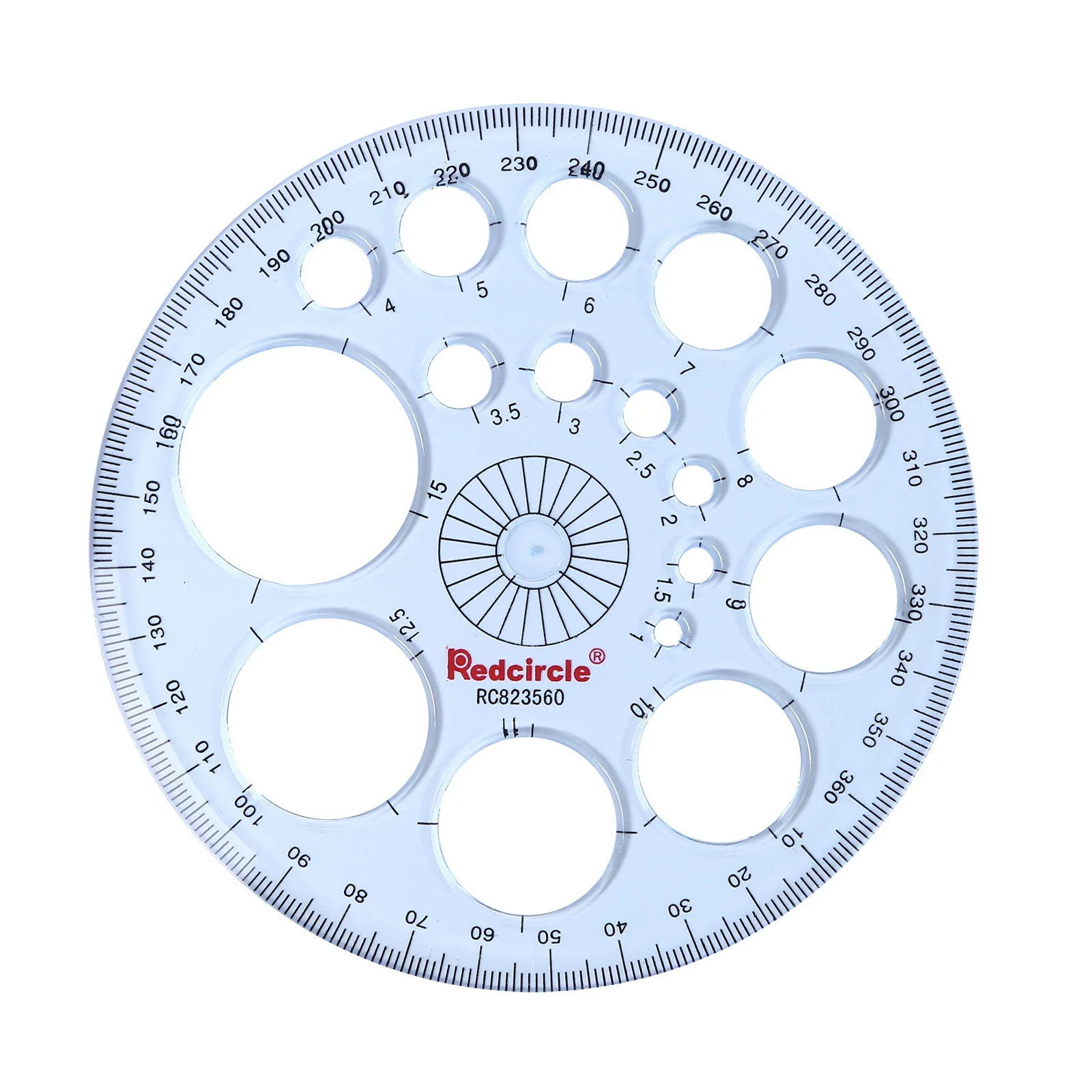 Practical Geometric Template Plastic Measuring Ruler Circles Drawing ...