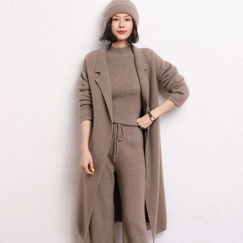 Hot Sale Autumn Winter New 100 Cashmere Cardigan Sweater Women S Solid