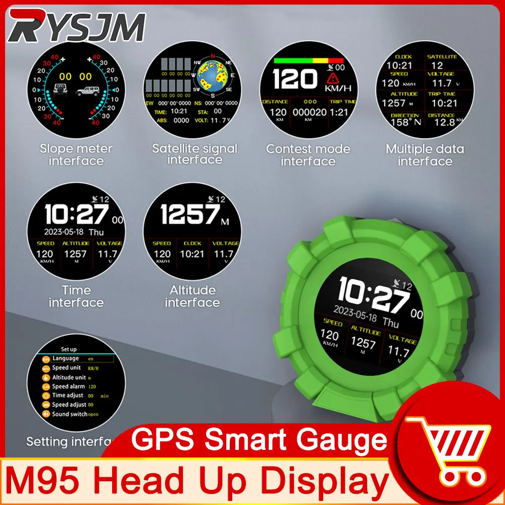 AD M95 HUD Car 4x4 Inclinometer Provide Slope Angle Speed Satellite ...