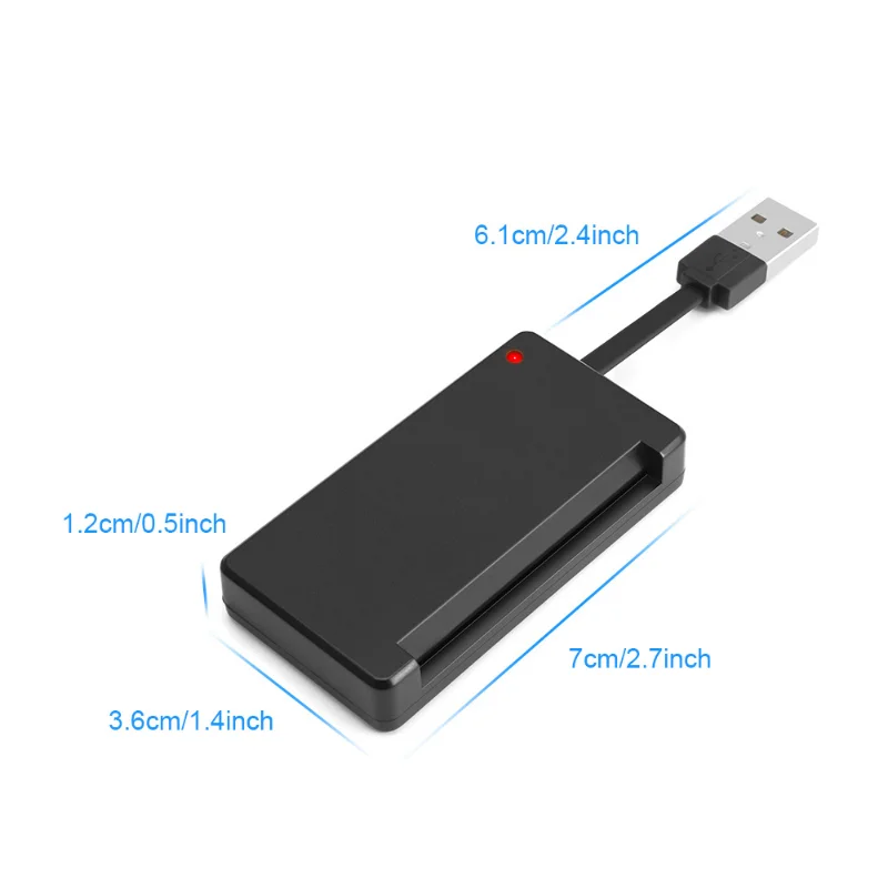 Usb Smart Card Reader Memória Ic Id Bankkártya Emv Electronic Dne Sim ...