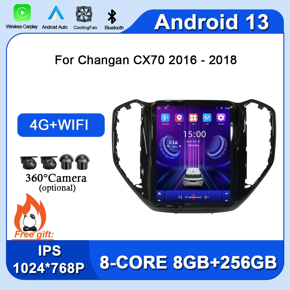 For-Changan-CX70-2016-2018-Android-13-Car-Multimedia-Player-GPS-Navigation-Stereo-Headunit-Auto ...