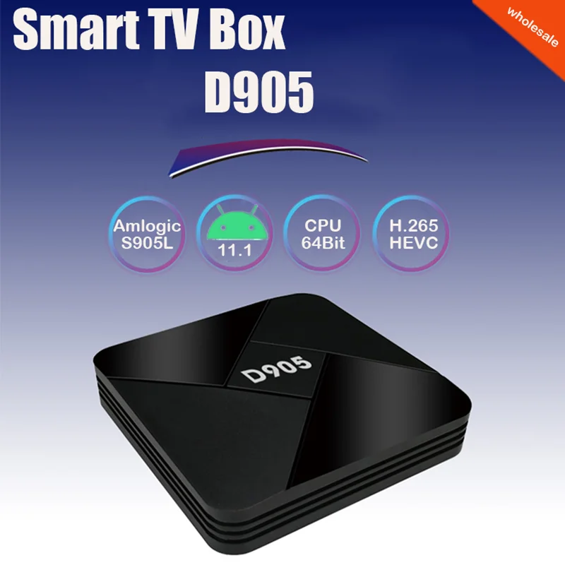 D905 Smart Tv Box Andorid 11.1 Amlogic S905L ARM Cortex-A53 2.4G 4K 2G ...