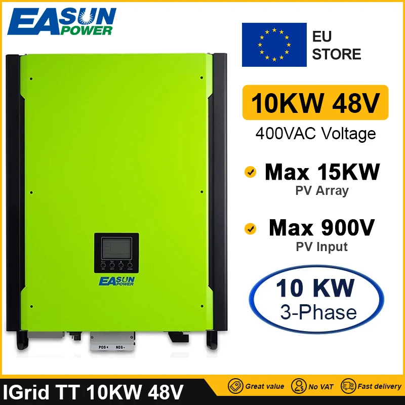 EASUN POWER 10KW Solar Inverter 48V 380V Grid Tie Inverter 3 Phase On ...