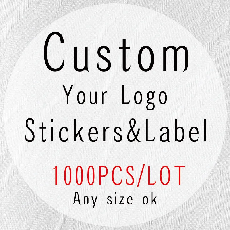 1000-PCS-Custom-Stickers-Customize-Logo-Label-Sticker-Personalized ...