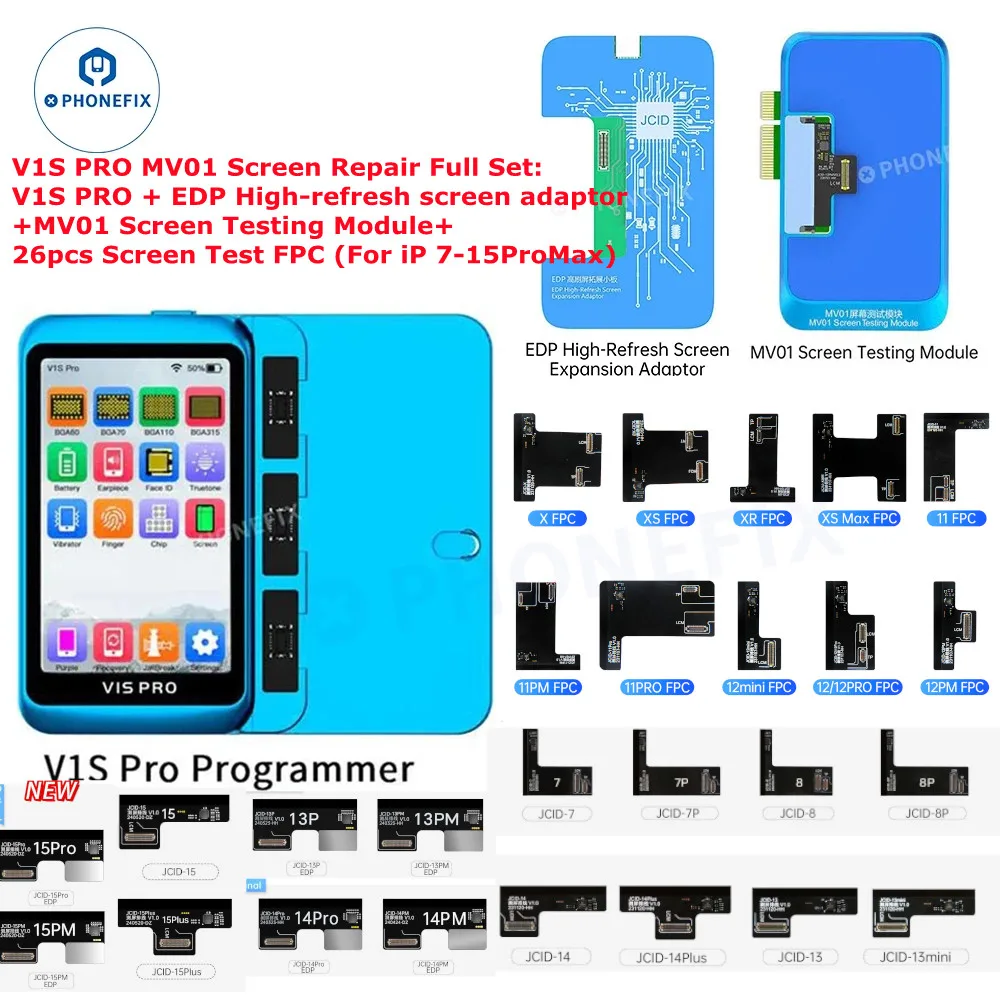 JCID-MV01-EDP-Screen-Testing-Module-V1S-Pro-Programmer-for-Apple-iPhone ...