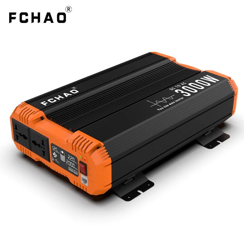 FCHAO 6000W Solar Panel Pure Sine Wave Boost Power Inverter 12 v 220 v ...