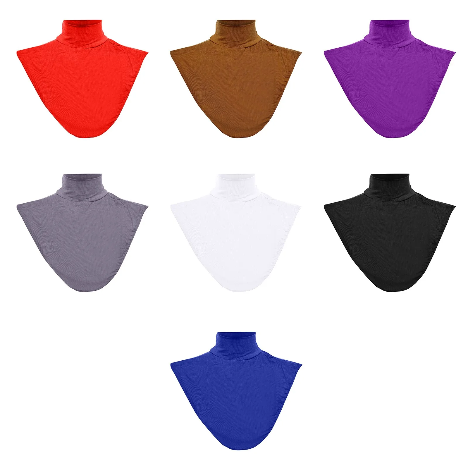 Womens-Muslim-Modal-Turtleneck-Fake-Collar-Islamic-Hijab-Extensions ...