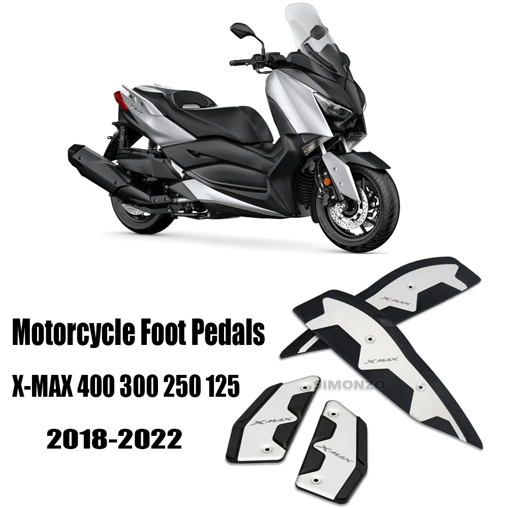 XMAX125 250 300 400 Motorcycle Front Rear Pegs Plate Pedal Skid proof ...