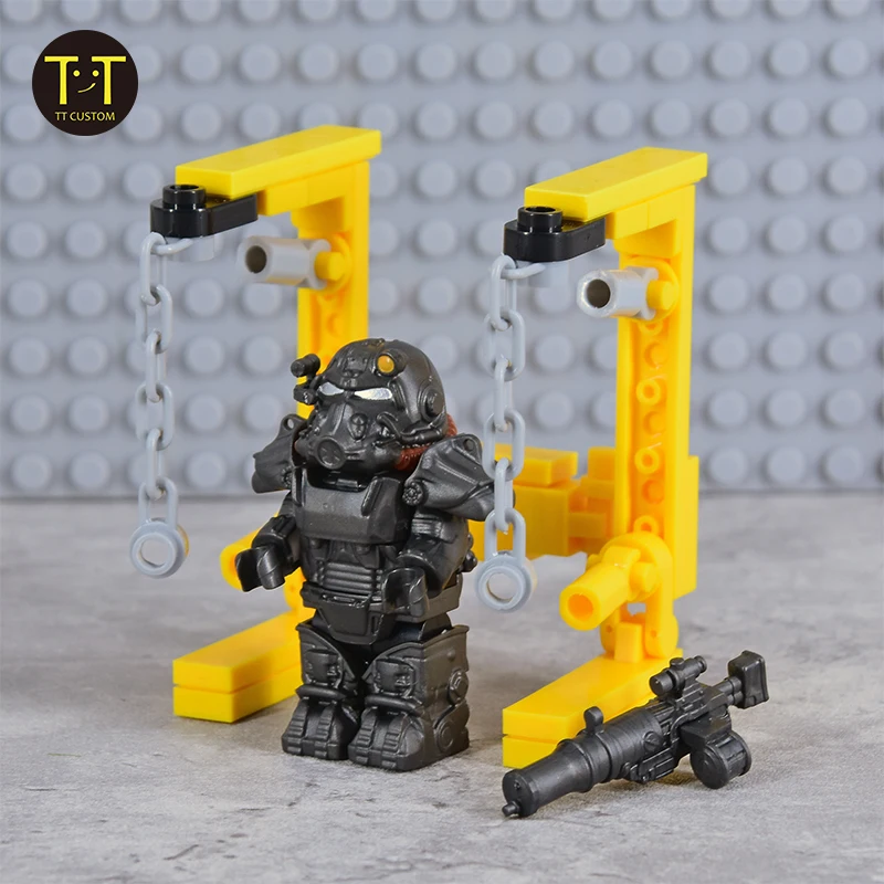 MOC-Military-Soldiers-Mini-Anime-Action-fallouted-Knights-Bracket-Model ...