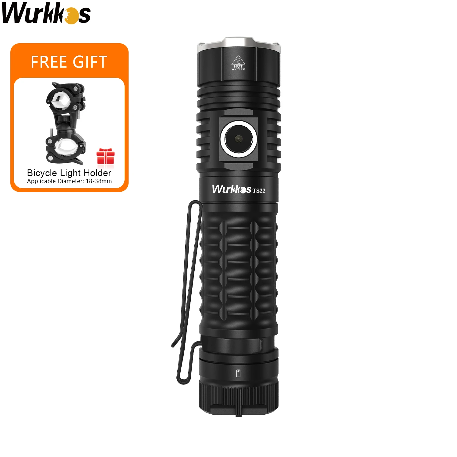 Wurkkos TS22 USB C Rechargeable 21700 LED Flashlight XHP70.2 Powerful ...