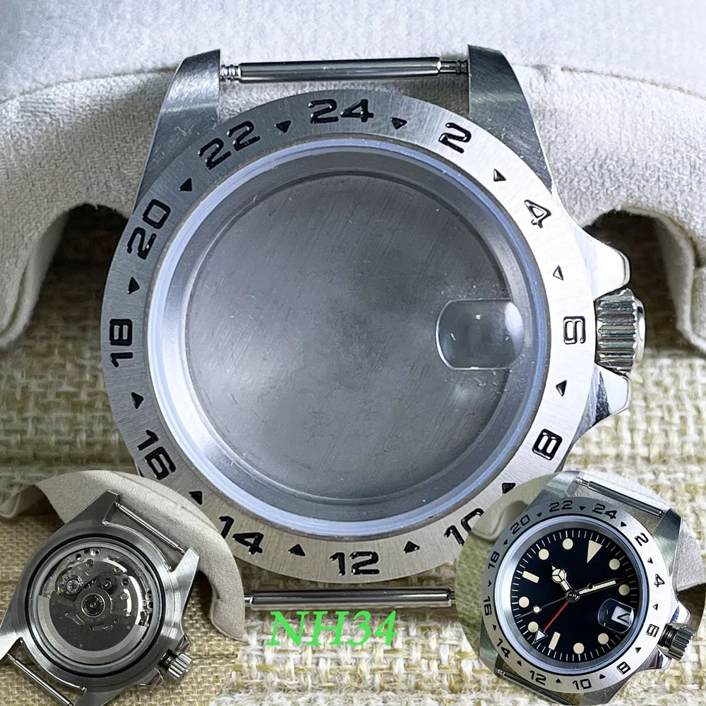 Classic Explorer 39mm GMT EXP 24-hour steel bezel, suitable for NH34 ...