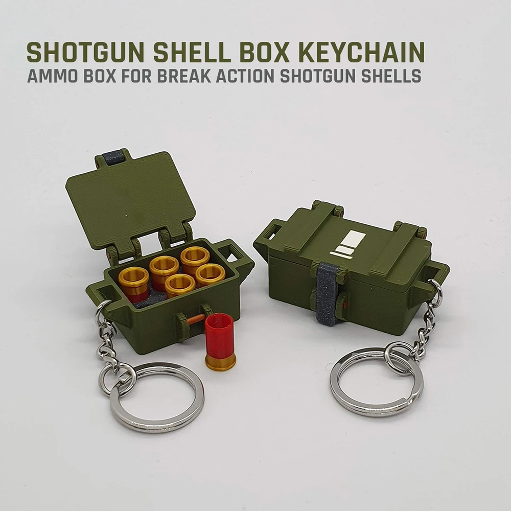 Shotgun Shell Box Keychain Toy Two sizes that hold either 6 or 8 shells ...