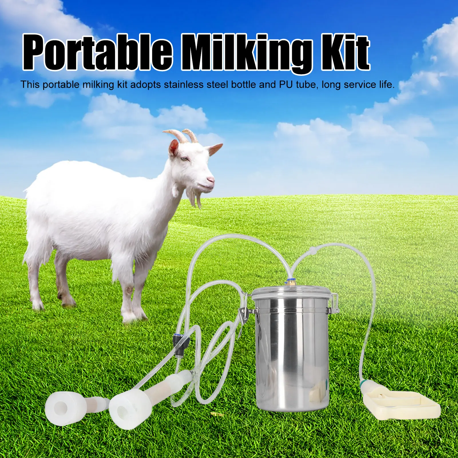 Manual Milking Machine 2000ml Effort Saving Control Stainless Steel ...