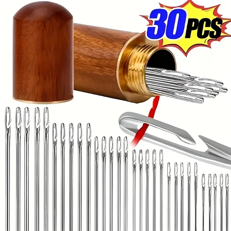 Home Sewing Needles 30pcs/60pcs Stainless Steel Compact Size Easy to ...