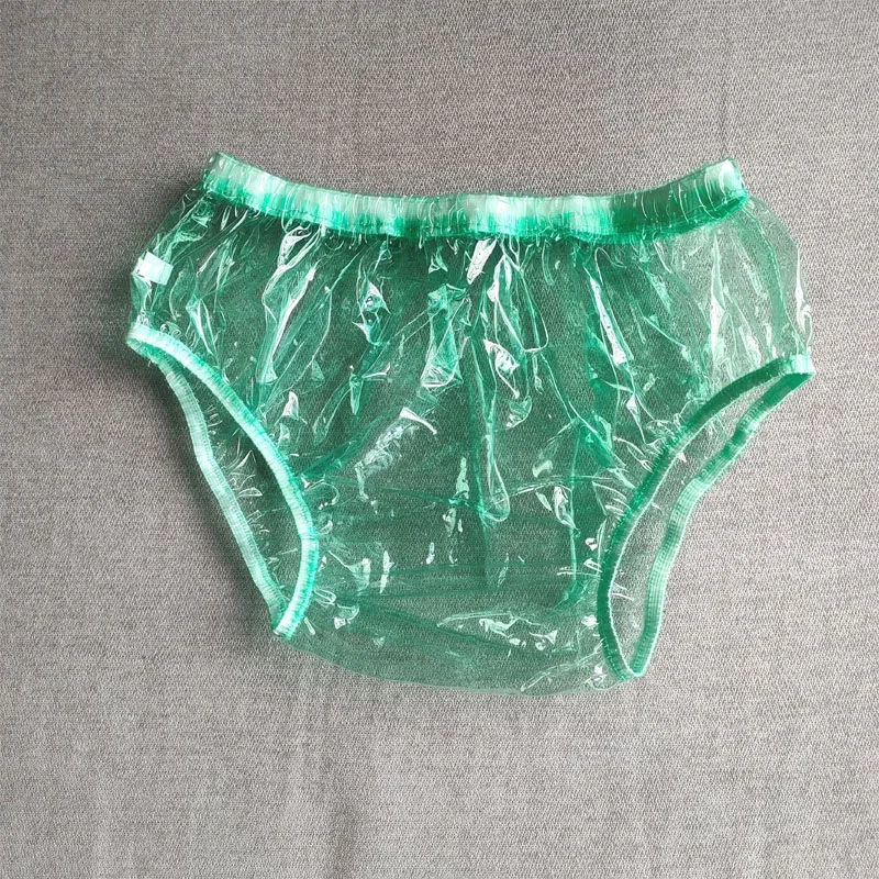 Culotte-en-plastique-transparent-PVC-vert-clair-slip-slip-adulte-b-b ...