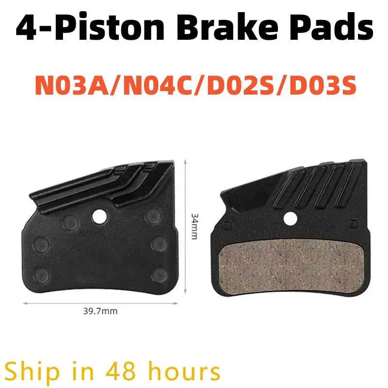 MTB Bicycle 4-Piston Metal Ceramic Brake Pads N03A N04C D02S D03S for ...