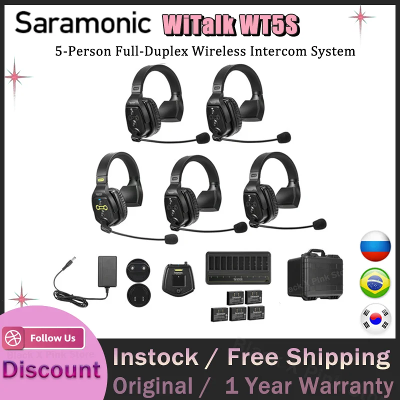 Saramonic-Witalk-WT5S-Full-Duplex-Communication-Wireless-Headset-System ...
