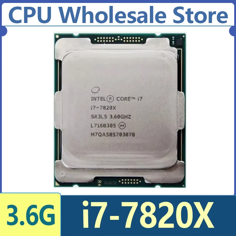 Intel Core I7-7820X CPU 14 nm 8-Cores 16-Threads 3.6GHz 11MB TDP 140W ...