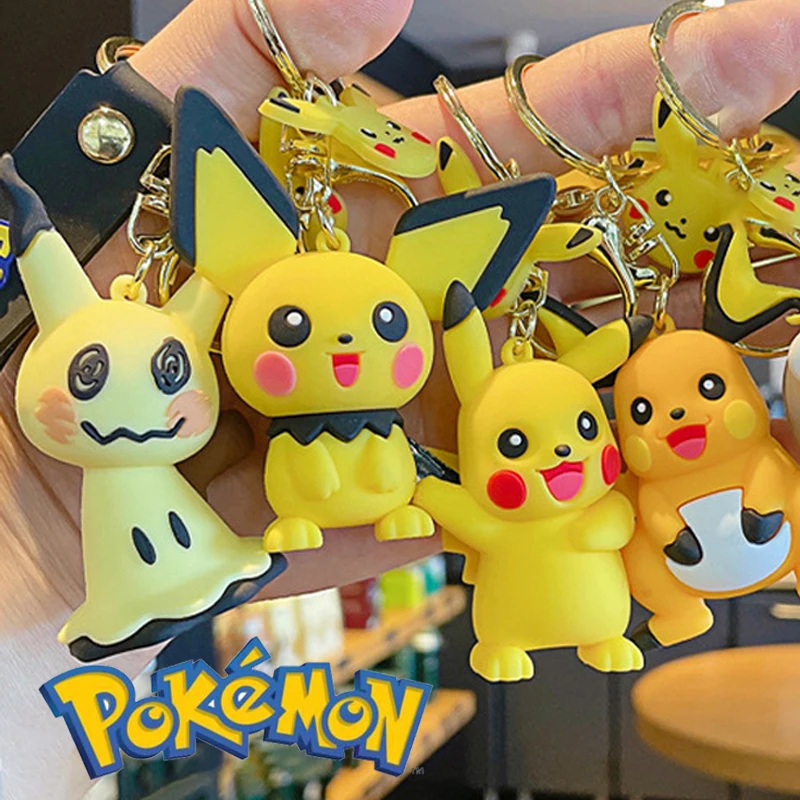 Pokemon-Action-Figure-Pikachu-Raichu-Keychain-Pok-mon-Keychain-Squirtle ...