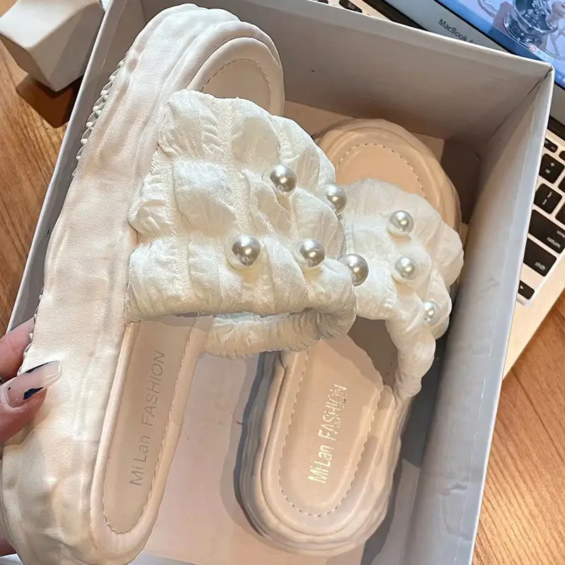 Shoes-Women-2022-Pearl-Slippers-Fashionable-Women-Wear-Out-Shoes-Summer ...