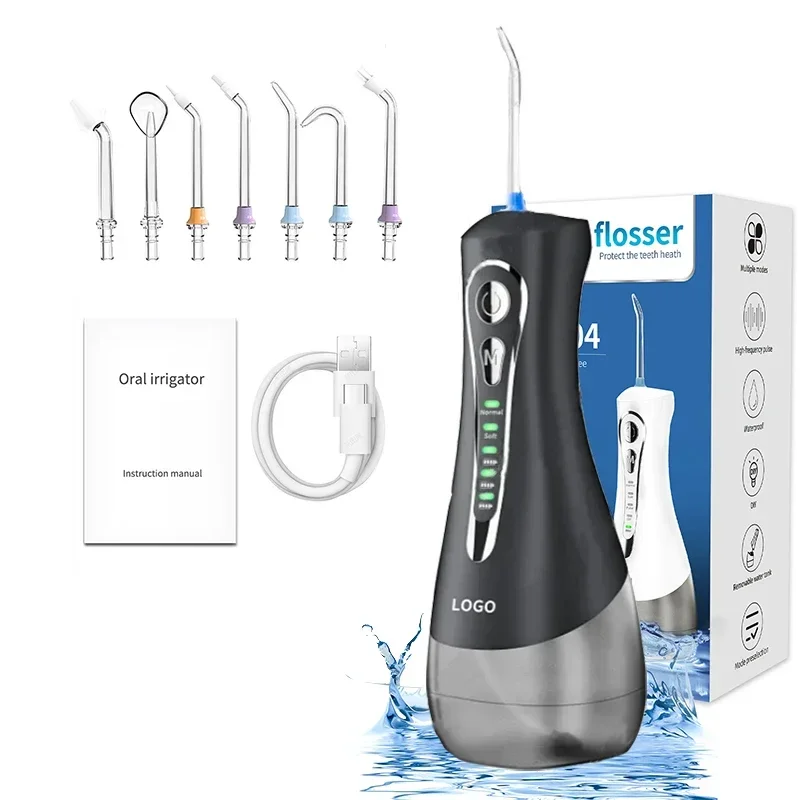 Oral-Irrigator-IPX7-H2ofloss-Water-Pick-Thread-Toothpick-Teeth-Cleaner ...