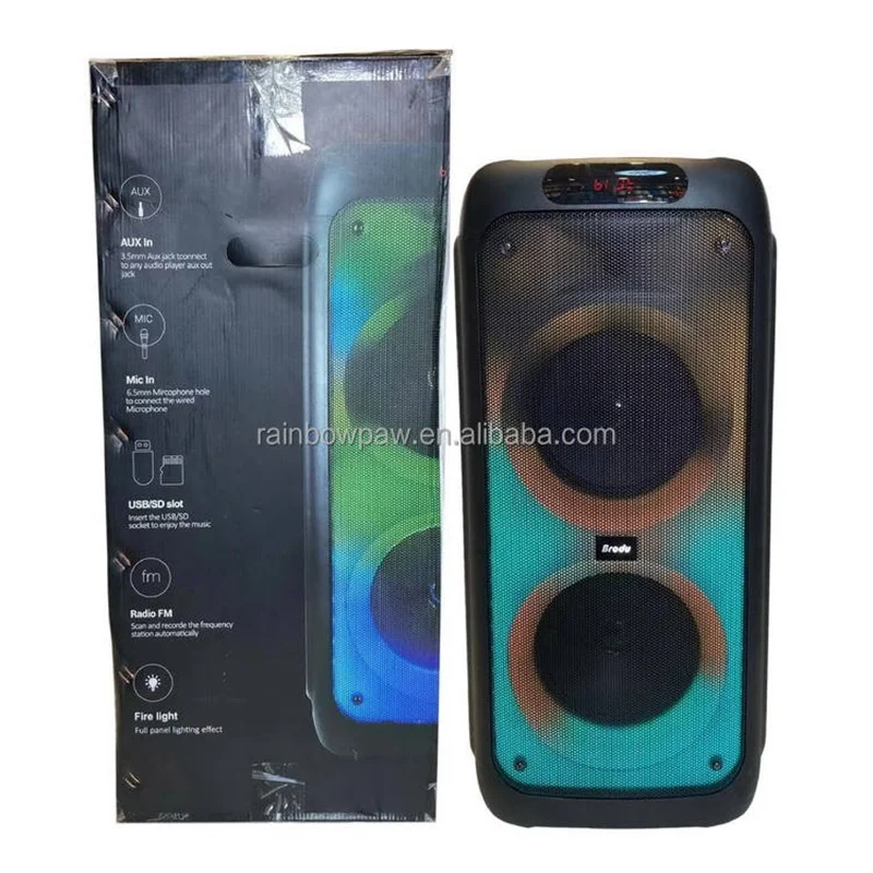 KTS Brodu speaker BTS-1388 Wireless Portable Speaker dual 8 inch BT ...