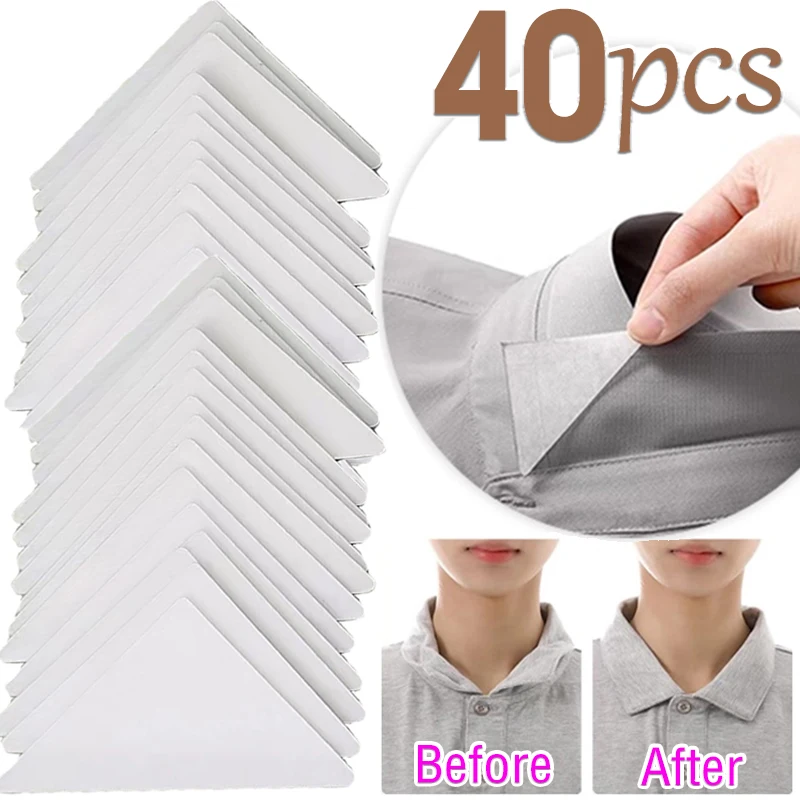 Collar-Sticker-Shirts-T-Shirt-Stand-Collar-Shaper-Anti-roll-Fixed-Pads ...