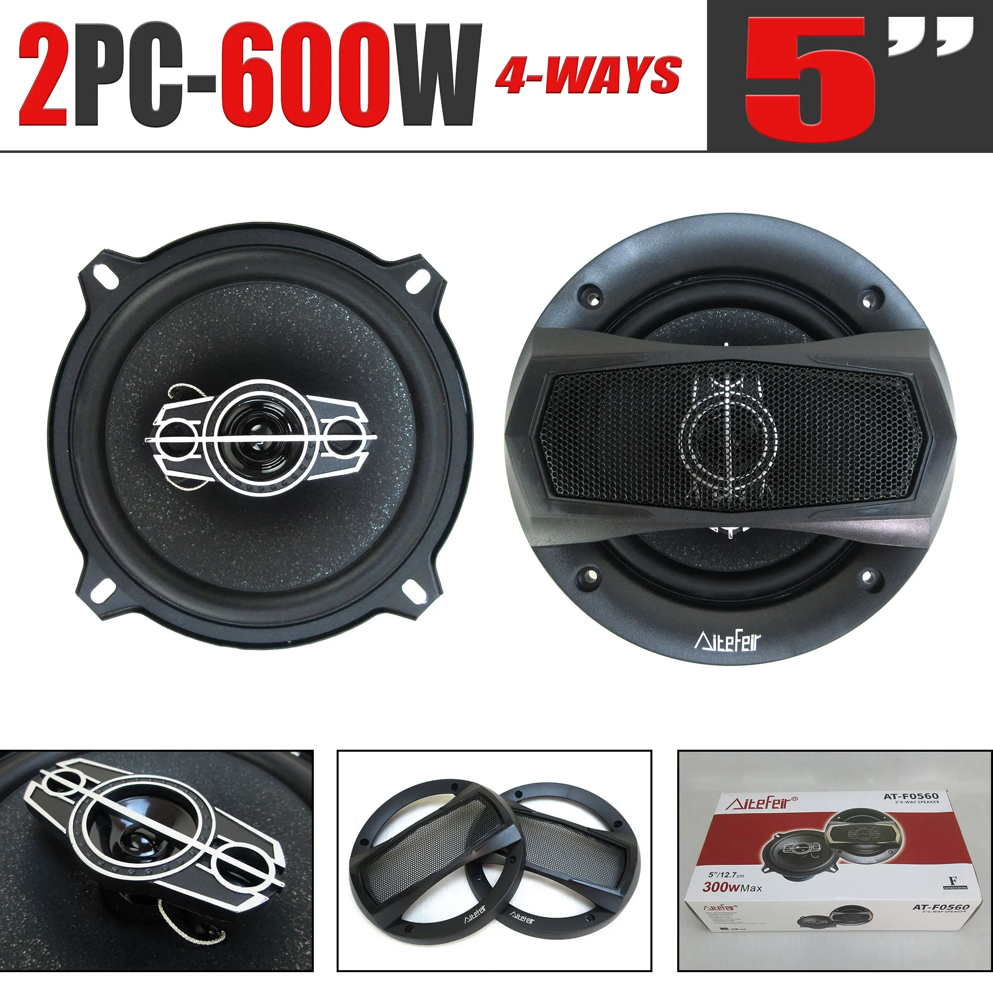Auto-falante-coaxial-HiFi-com-tampa-contra-poeira-e-cabo-de-udio-porta ...