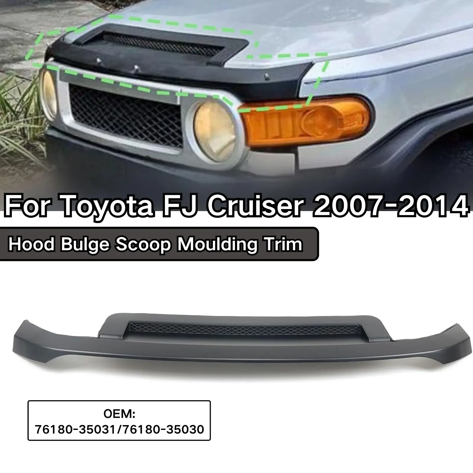 Car Hood Scoop Molding Trim For Toyota FJ Cruiser 2007 2008-2014 Cars ...