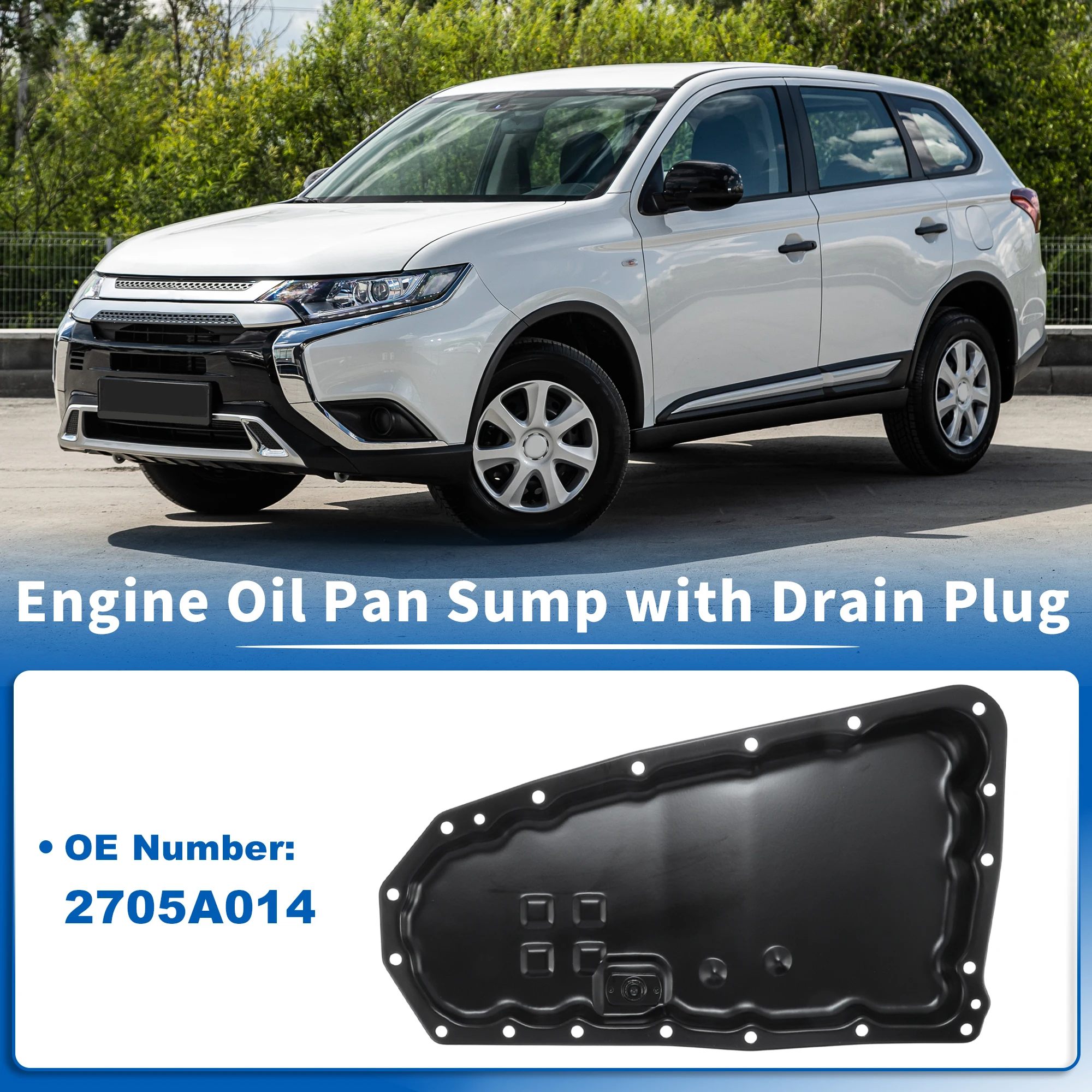 Motoforti No.2705A014 Transmission Oil Pan Sump for Mitsubishi ...
