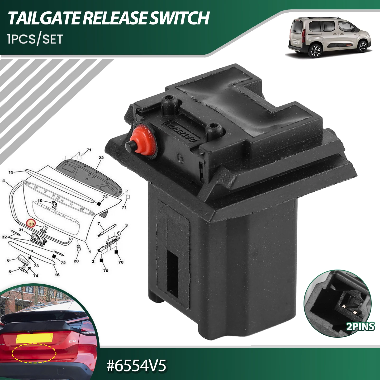 6554V5 For Peugeot 206 207 307 308 5008 Citroen C3 C4 Xsara Berlingo ...